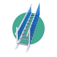 Staircase with Poly Railing » King Swings