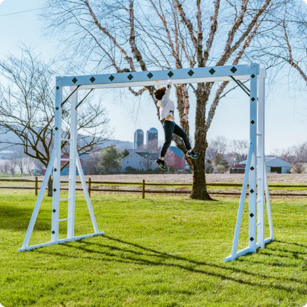 Freestanding Vinyl Monkey Bar Swing Beam » King Swings