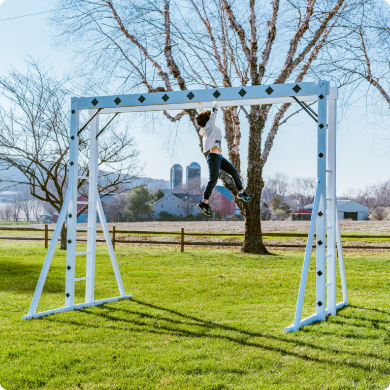 Freestanding Vinyl Monkey Bar Swing Beam » King Swings